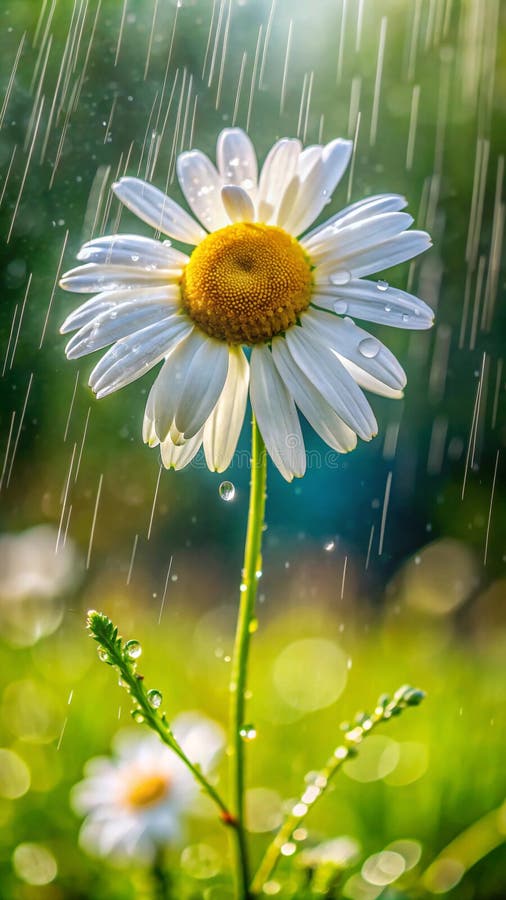 A Chamomile Flower with Spring Like Stems that Make it Bounce Up and ...