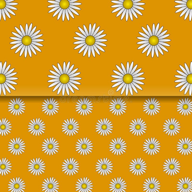 Chamomile Flowers Summer Pattern Texture Seamless Wallpaper Stock ...