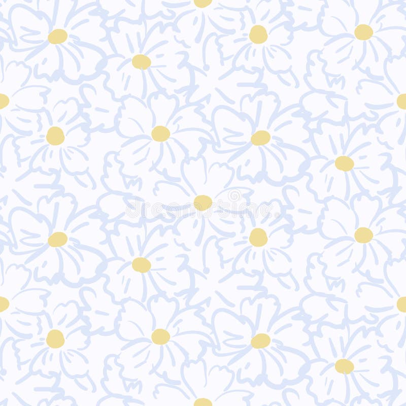 Chamomile seamless pattern stock vector. Illustration of tile - 150526221