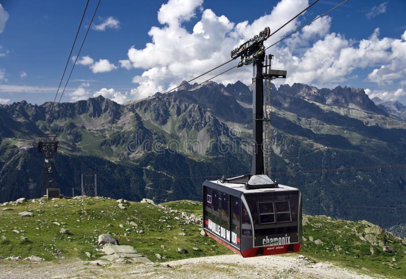 Chamonix cable car stock image. Image of travel, midi - 11299047
