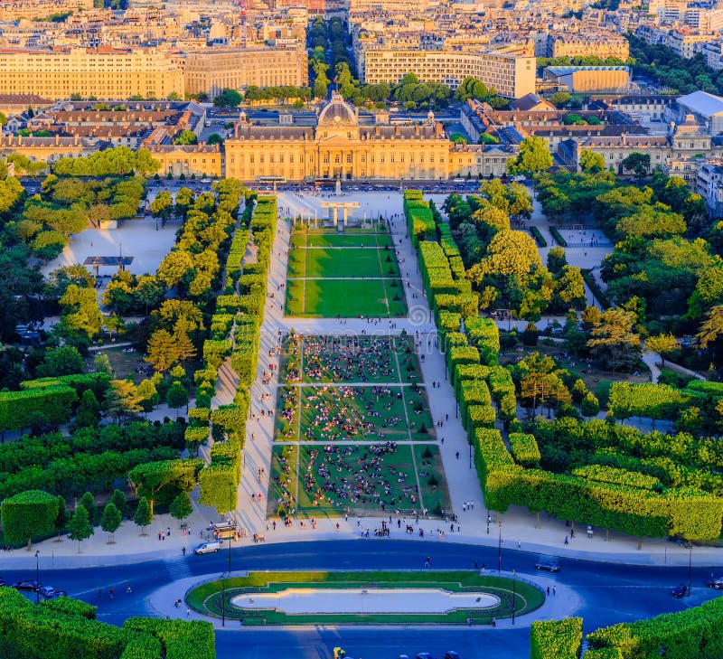 Champ De Mars, Paris, France Stock Image - Image of famous, tower: 70843853