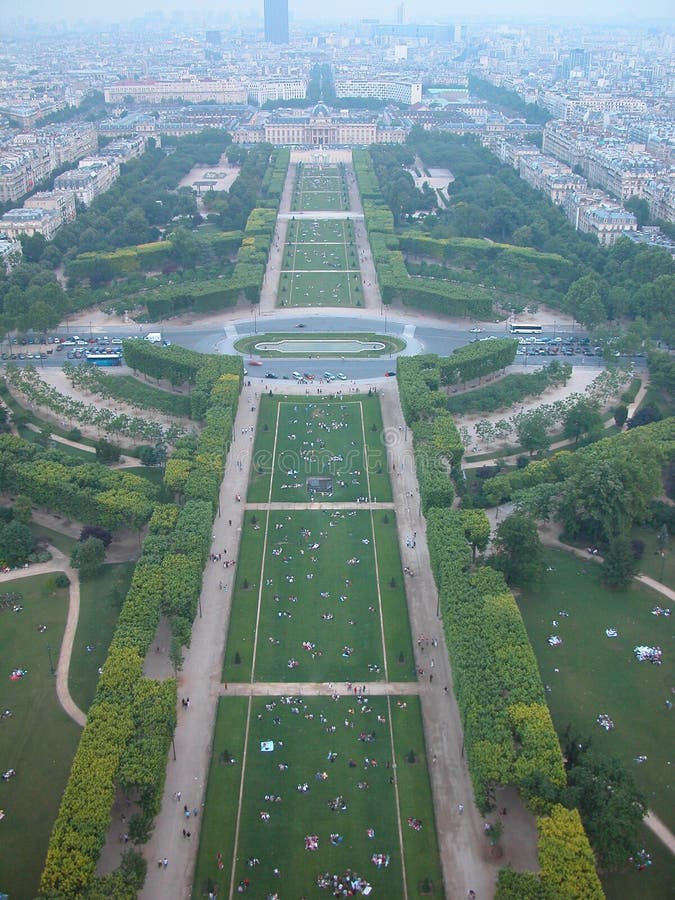 Champ de Mars, Paris, 2005 stock image. Image of paris - 40637305
