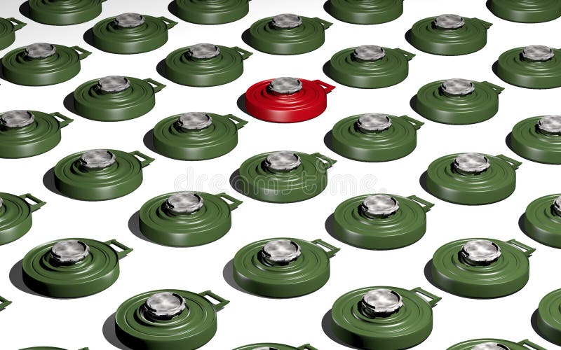 Champ de mine illustration stock. Illustration du mien - 66524402