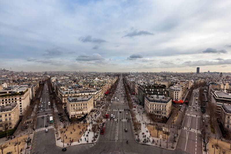 Champ Elysee Ave in Paris stock image. Image of france - 29187205