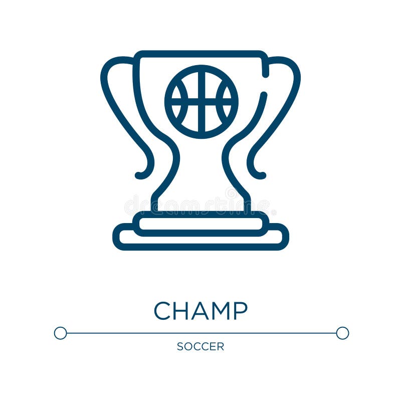 Champ Icon. Linear Vector Illustration from Basketball Collection ...