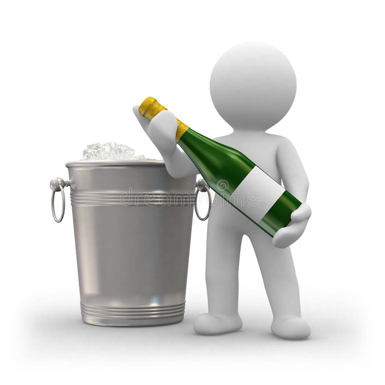 Bottle Champagne Funny Cartoon Stock Illustrations – 1,022 Bottle ...