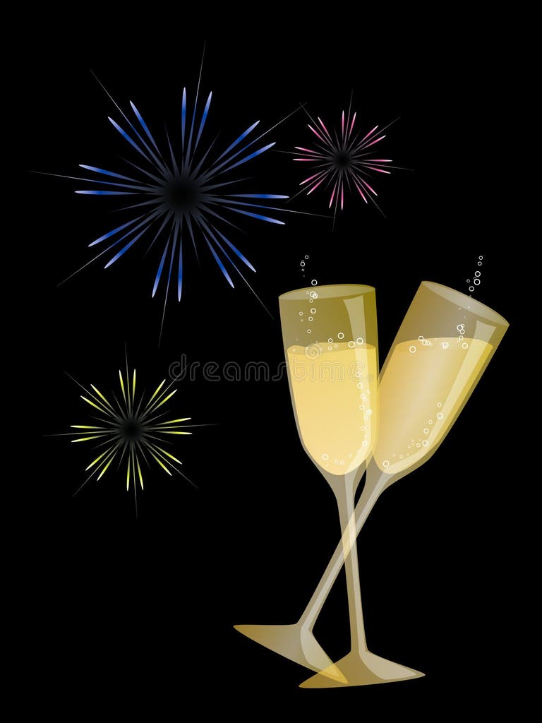 Champagne Fireworks Stock Illustrations – 7,816 Champagne Fireworks ...