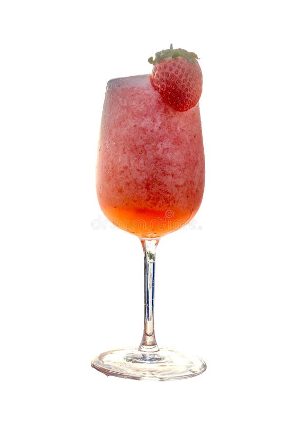 Strawberry Smoothie with Clipping Path. Drink Decorated with ...