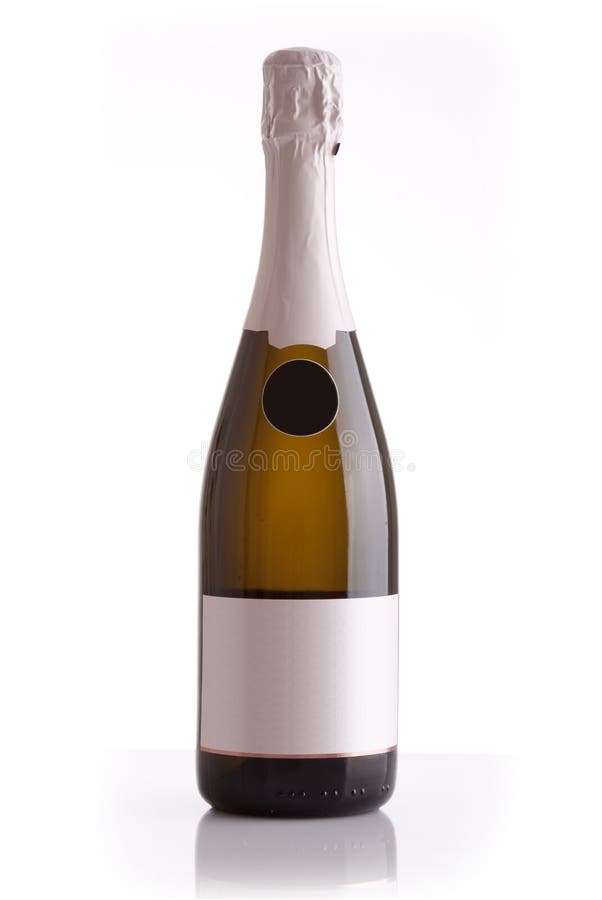 Blue champagne bottle stock photo. Image of gold, drink - 16860752