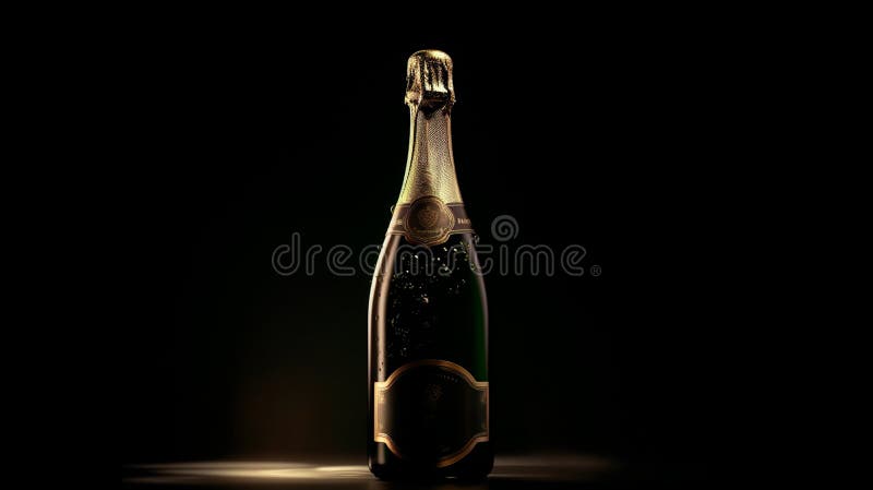 Champagne Bottle or Champaign Champaign. Generative AI Stock ...