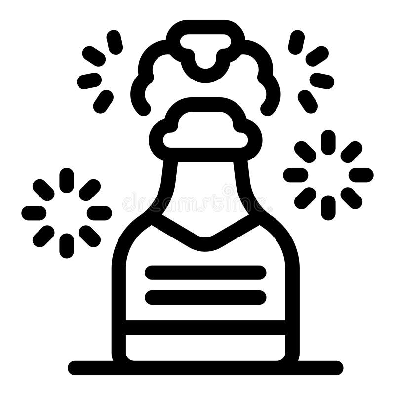 Champagne Bottle Exploding with Cork Popping and Sparkling Wine ...