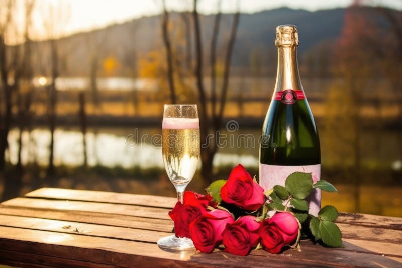 Champagne Bottle Roses Hot Spring Stock Photos - Free & Royalty-Free ...