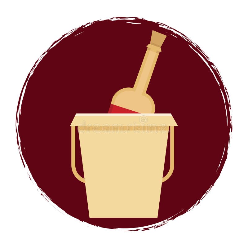Champagne Bucket. Vector Illustration Decorative Design Stock Vector ...