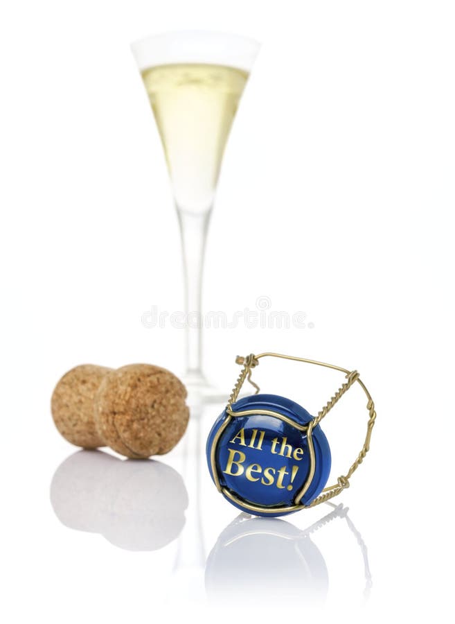 Champagne Cap with the Inscription All the Best Stock Photo - Image of ...