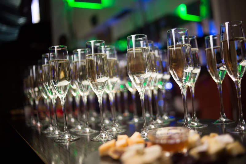 Champagne Catering for Guests Stock Photo - Image of bright, beautiful ...