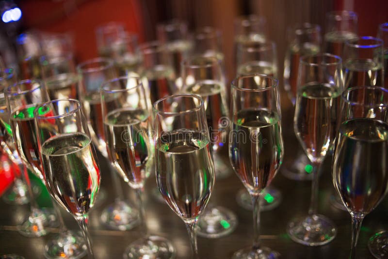 Champagne Catering for Guests Stock Image - Image of elegance, open ...