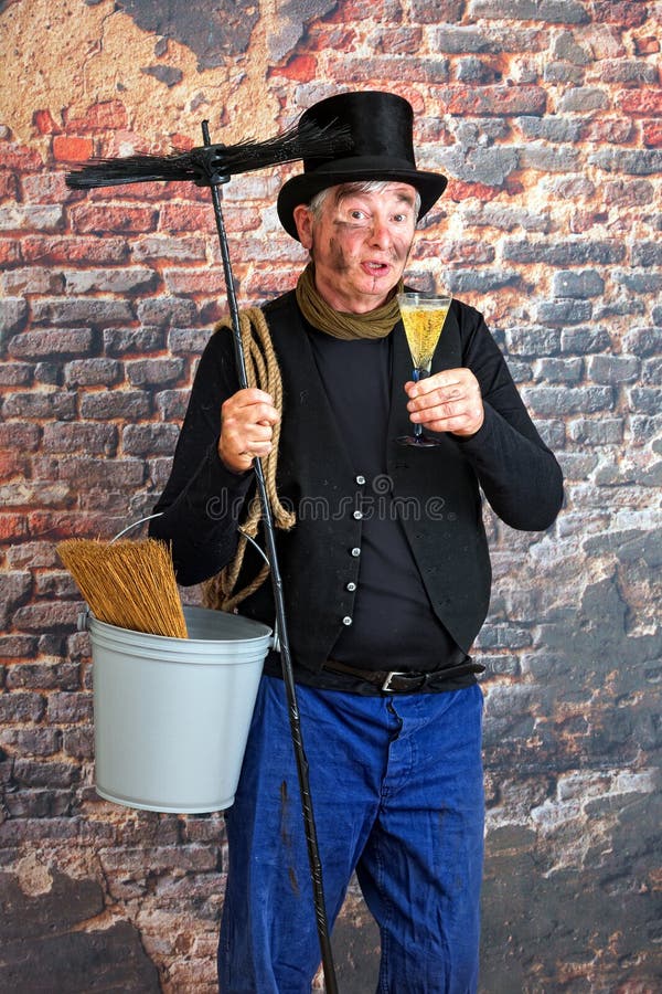 Chimney sweep greetings stock photo. Image of wishes - 26681390
