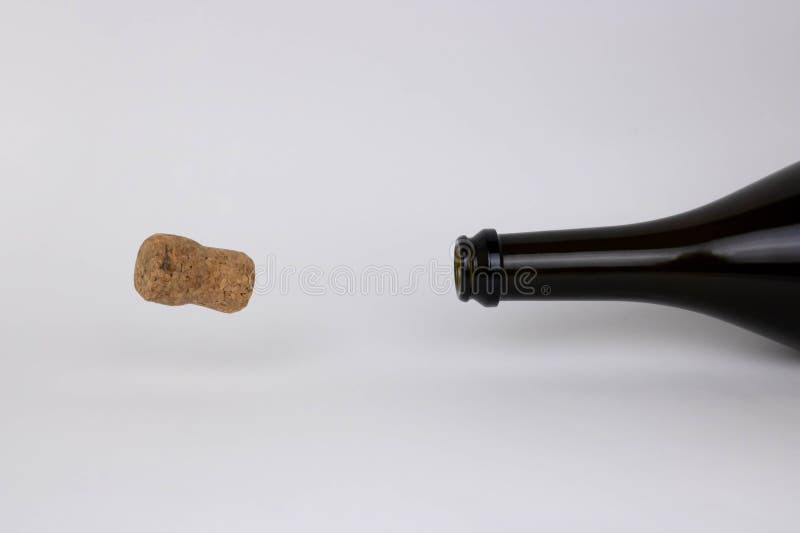 Champagne Cork Flying Out To the Left Stock Image - Image of glass ...