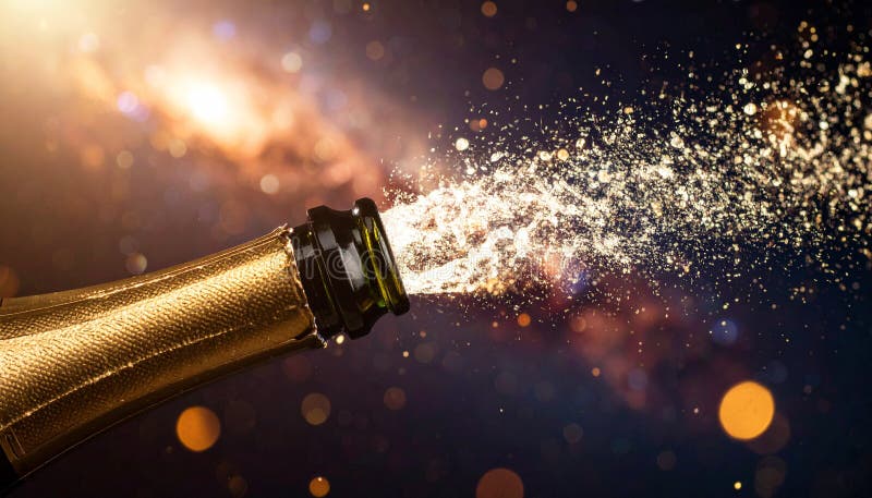 Champagne Cork Popping Nebula with Sparkling Wine Star Clusters ...