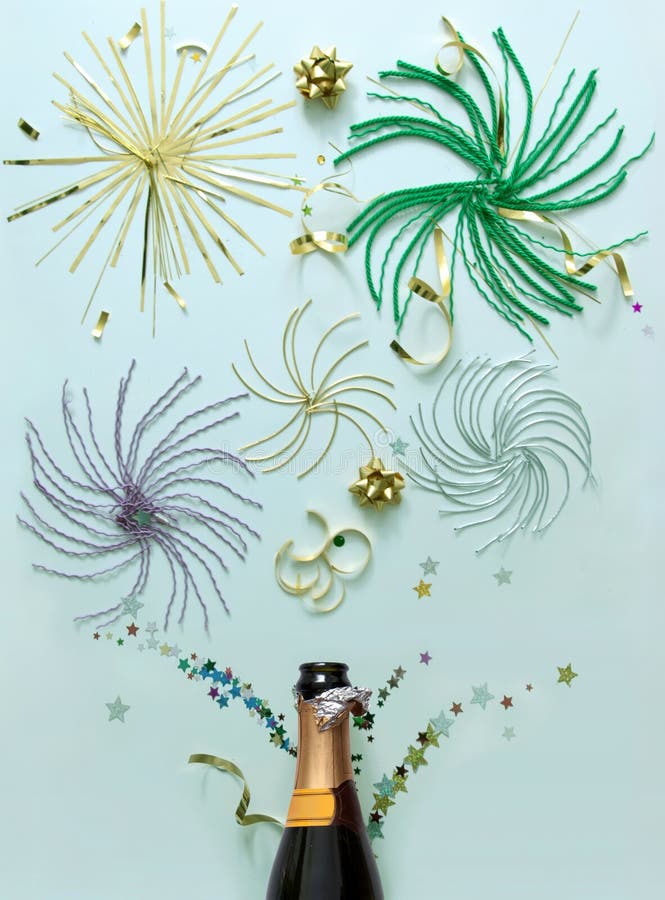 Champagne firework display stock image. Image of wine - 166674975