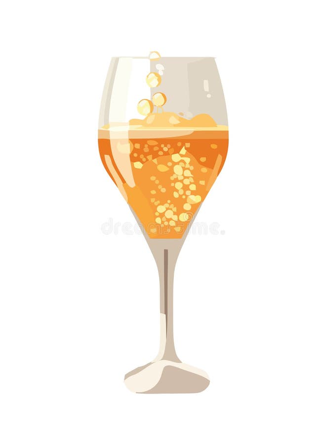 Champagne Glass Refreshment Luxury Stock Vector - Illustration of ...