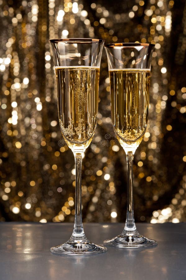 Two glasses of champagne stock image. Image of celebration - 45411511