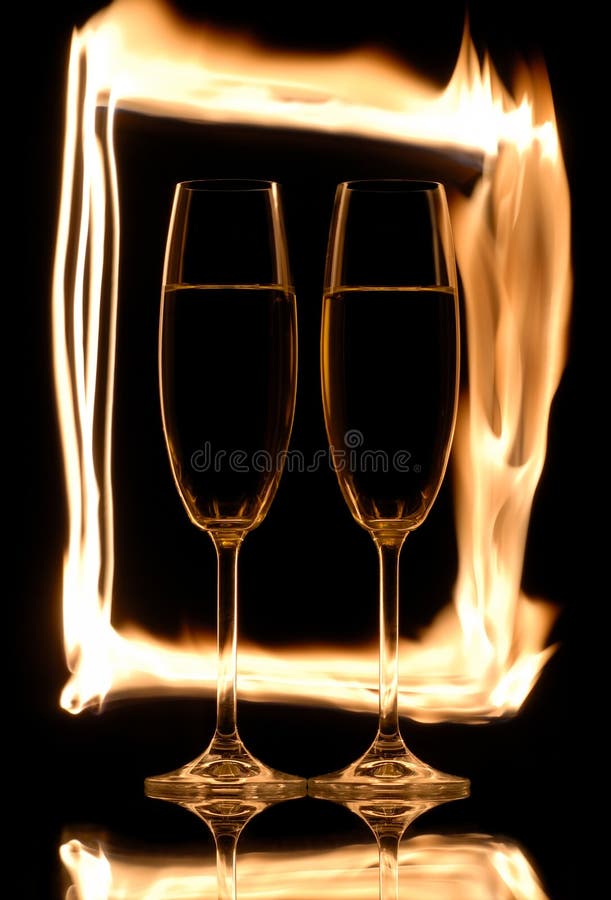 Champagne glasses stock image. Image of frame, romance - 4206895