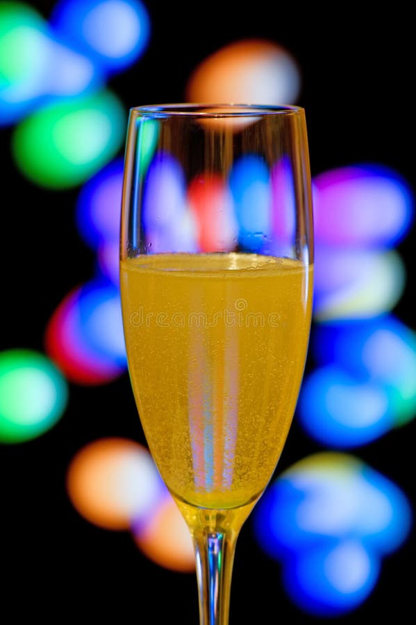 Champagne Glasses on Color Background Stock Photo - Image of cold ...