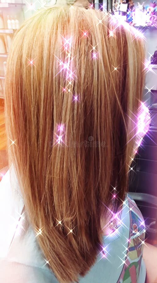 Champagne and Honey Blonde Highlights Stock Image - Image of blonde ...
