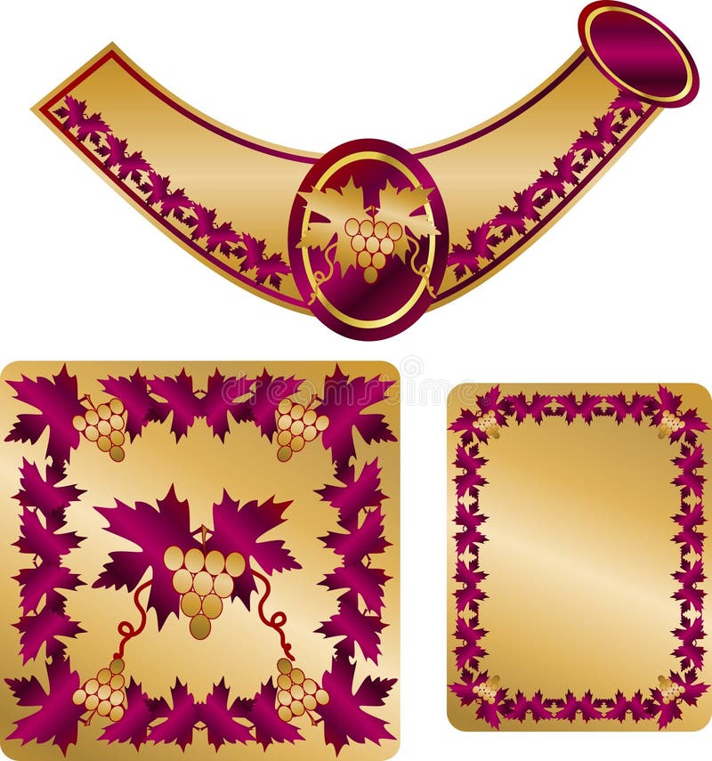 Champagne label set vector stock vector. Illustration of banner - 10073801