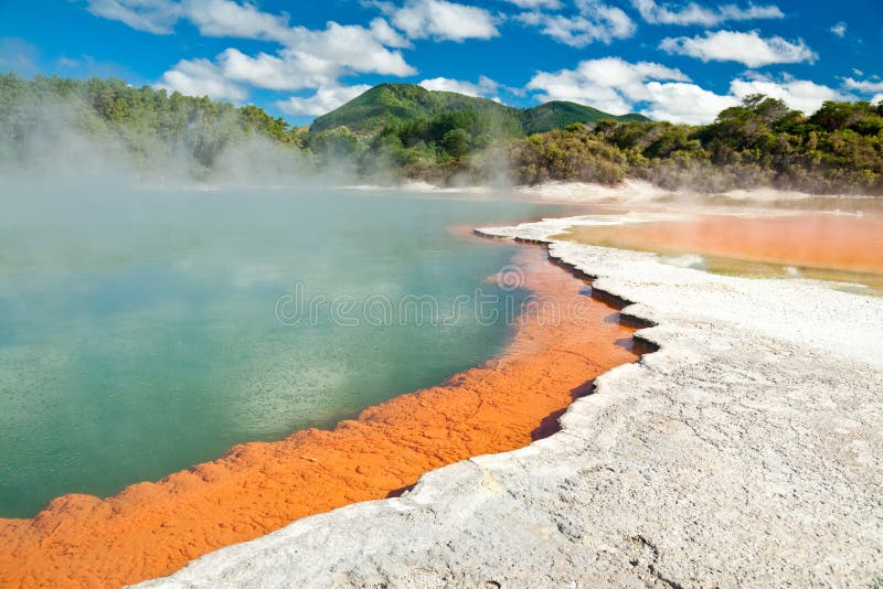 Champagne Pool stock image. Image of travel, edge, steaming - 13960247