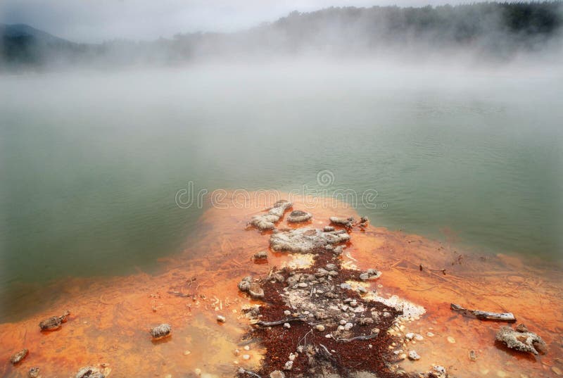 Champagne pool stock image. Image of lake, geyser, brimstone - 19779897