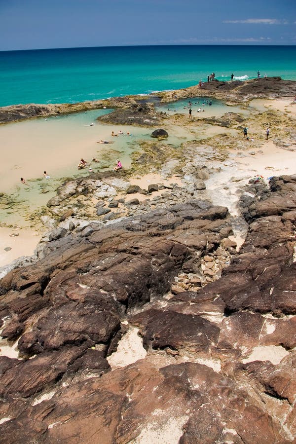 Champagne Pool on Fraser Island Stock Image - Image of australia ...