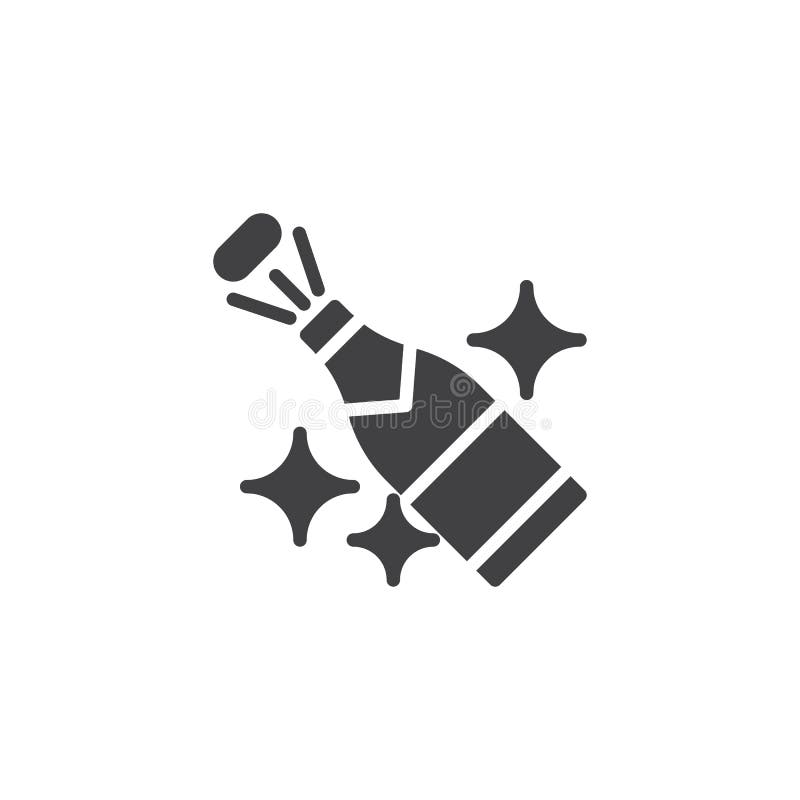 Champagne Popping Vector Icon Stock Vector - Illustration of logo ...
