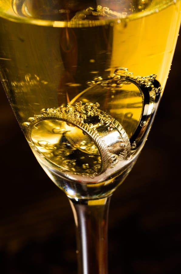 Champagne and rings stock image. Image of rings, romance - 36803851