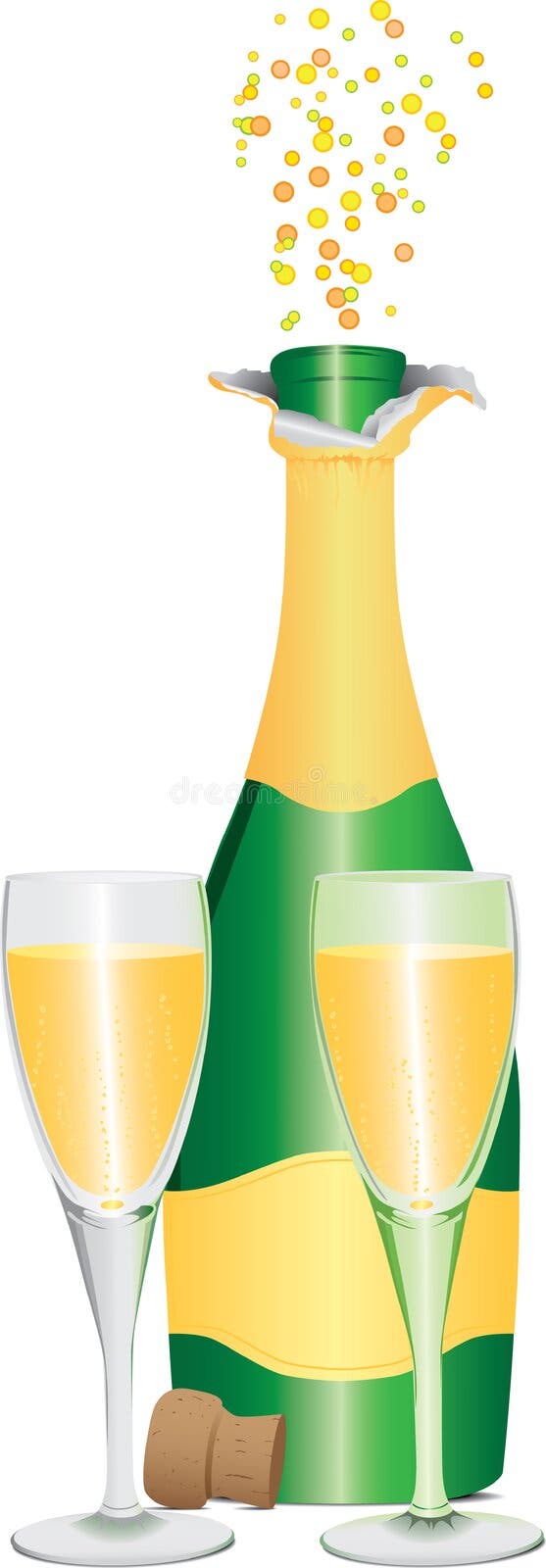 Celebration Ready Champagne Bottle Stock Illustrations – 586 ...
