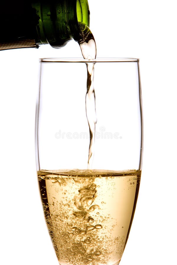 Champagne served on a cup stock image. Image of bottle - 8957625