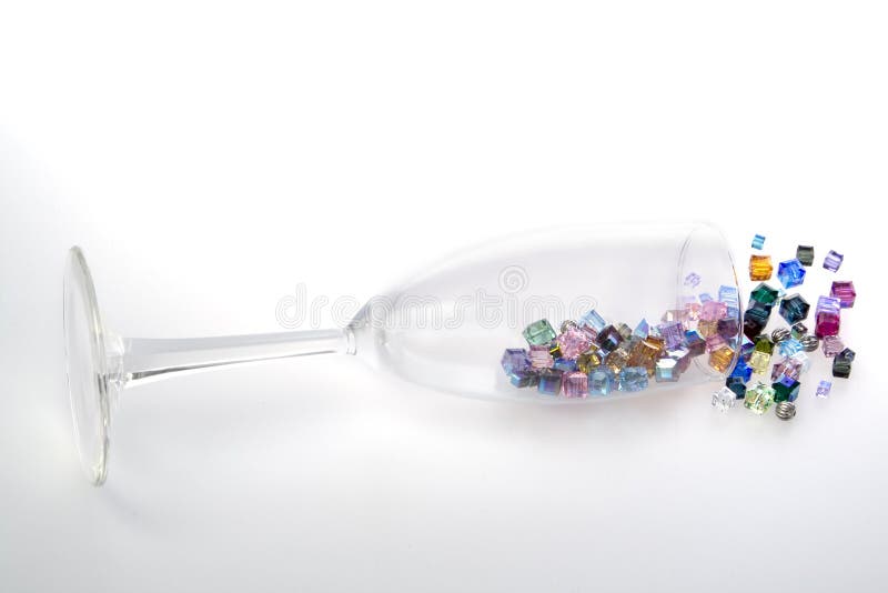Champagne spilling beads stock photo. Image of stemware - 2017990