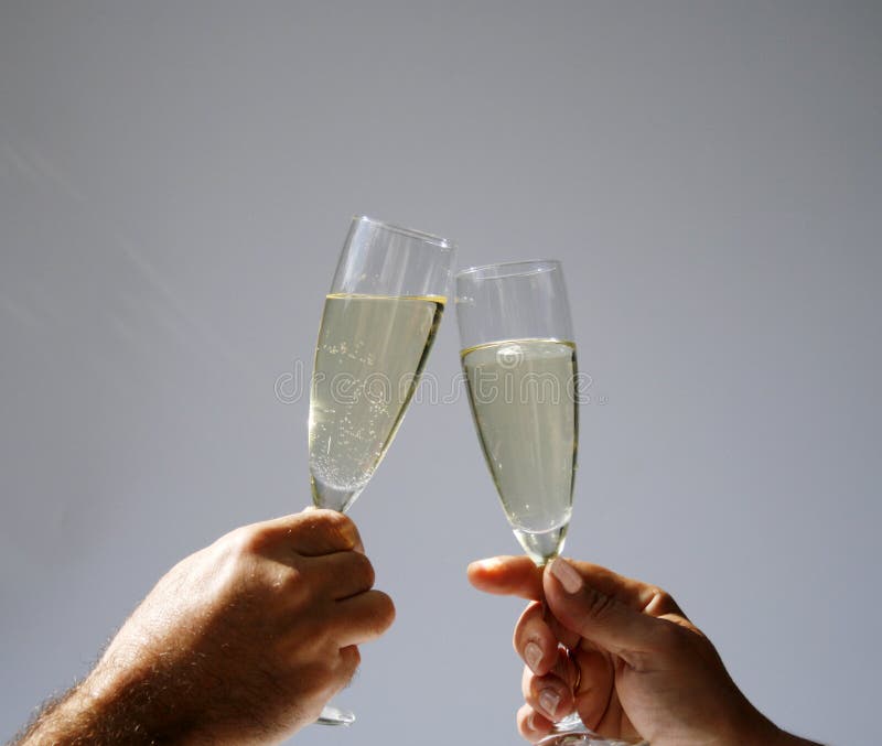 Champagne (Red Wine) Toast stock photo. Image of agreement - 237336