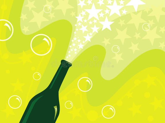 Champaign bottle stock vector. Illustration of champagne - 3229711