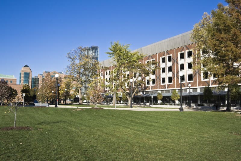University Building Panoramic Stock Photo - Image of university, grass ...