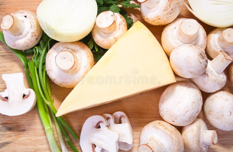Champignon Mushroom with Cheese Stock Photo - Image of nutrition ...