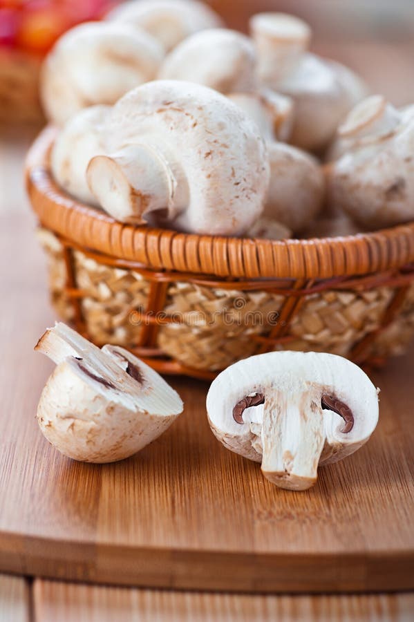 Champignon Mushrooms With Brown Variety Stock Photo - Image of ...