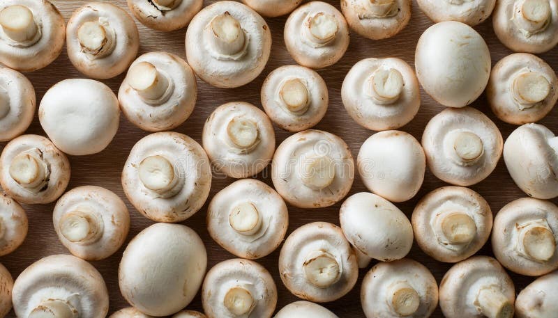 Champignon Mushrooms Top View, AI Generated Stock Illustration ...