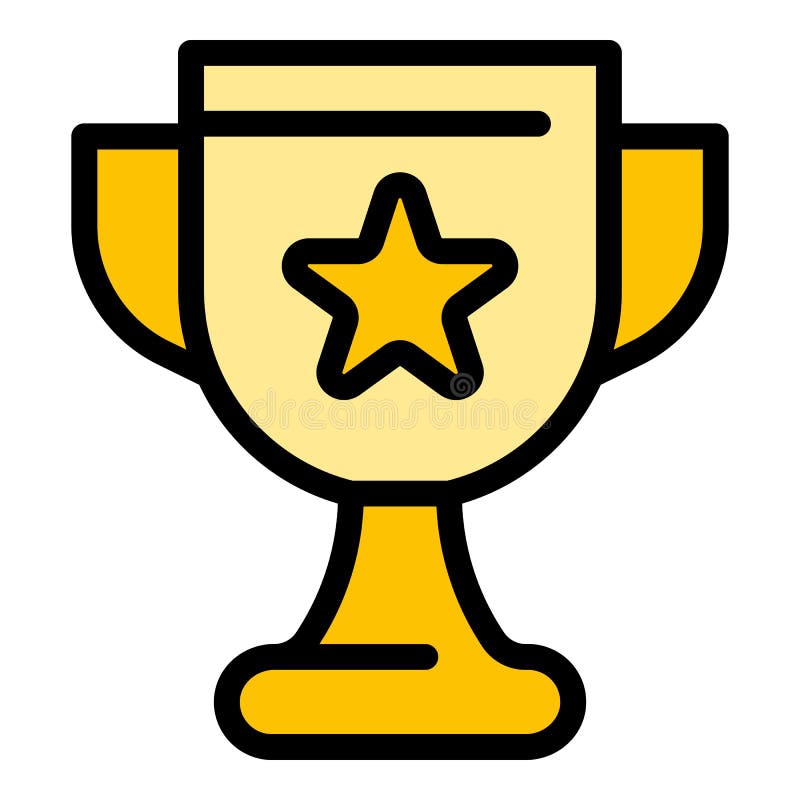 Champion Cup Icon Color Outline Vector Stock Vector - Illustration of ...
