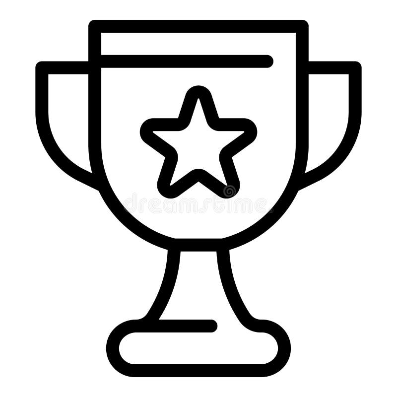 Champion Cup Icon, Outline Style Stock Vector - Illustration of object ...
