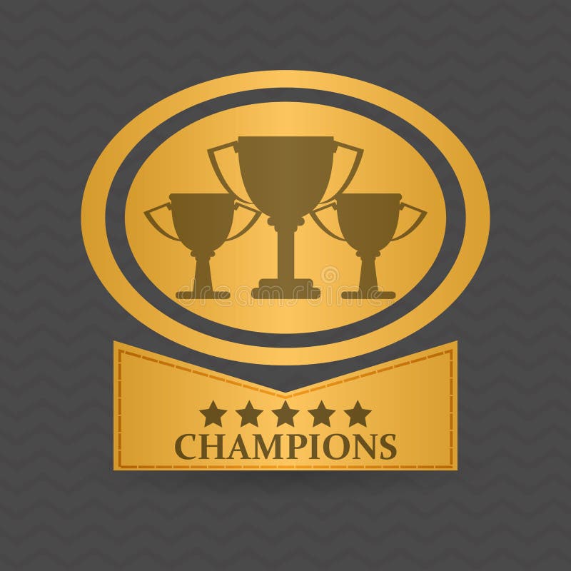 Champion Design. Winner Icon. Colorful Illustration Stock Vector ...
