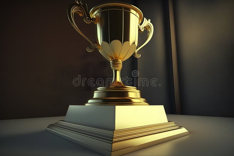 Champion Golden Trophy. Neural Network AI Generated Stock Illustration ...