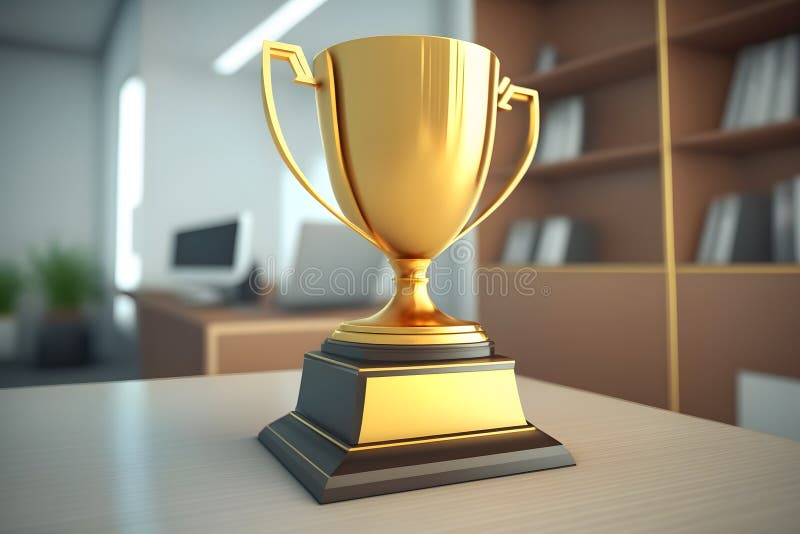 Champion Golden Trophy. Neural Network AI Generated Stock Illustration ...