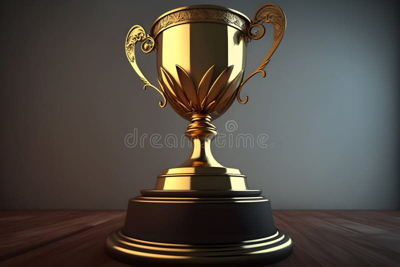 Champion Golden Trophy. Neural Network AI Generated Stock Illustration ...